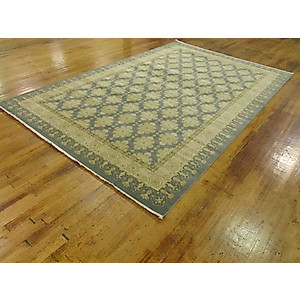 Unique Loom Edinburgh Collection Area Rug-Zinnia, 10 ft 6 in x 16 ft 5 in, Blue/Beige