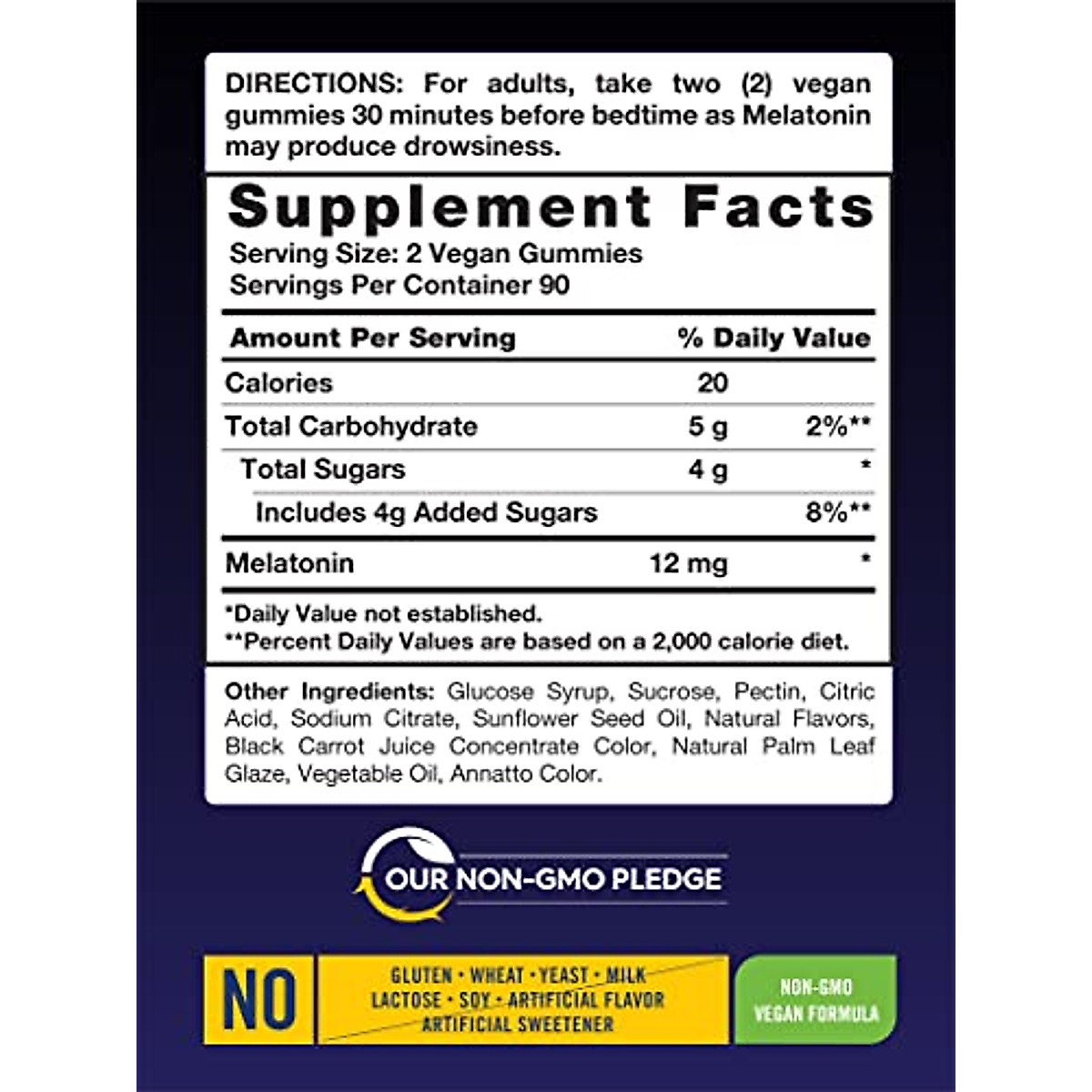 Carlyle Melatonin Gummies 12mg | 180 Count | Drug Free | Natural Berry Flavor | Vegan, Non-GMO, Gluten Free