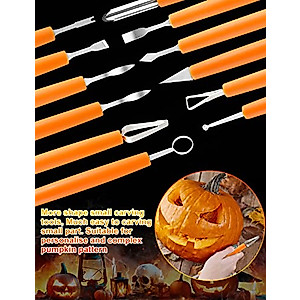 Halloween Pumpkin Carving Tools, 24 PCS Best Pumpkin Carving Tools, Stainless Steel Professional Pumpkin Cutting Carving Set with Carrying Case, Carving Kit Tools for Halloween