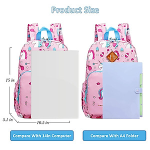 POWOFUN Kids Backpack School Bag Children Water-Resistant Cute Cartoon Travel Rucksack Backpack For Kindergarten Boys Girls with Chest Buckle