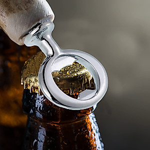 Metal Bottle Opener Kit Blank Bottle Opener Stainless Steel Open Inserts Hardware for Wedding Wine Party DIY Project Craft Wood Turning(Silver,7 Pieces)