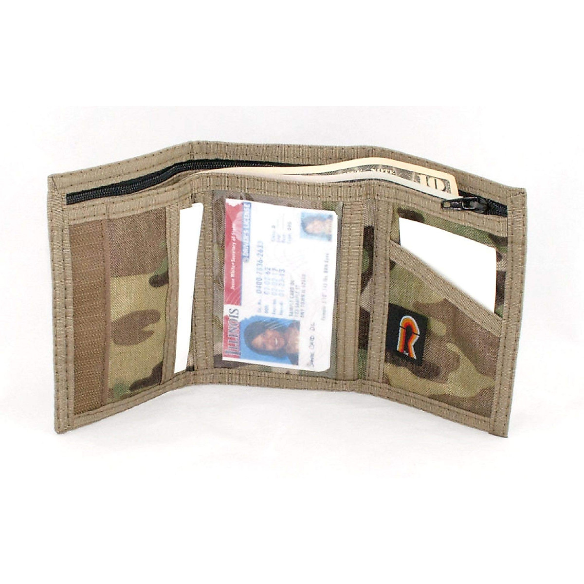 Rainbow of California RFID Camouflage Trifold ID Wallet (Multi-Cam)