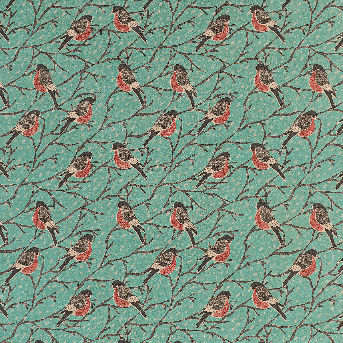 K-Kraft Elegant Christmas Wrapping Paper (Snow Birds-Deer-Ice Flowers/Printed Brown Kraft) 30" x15 Feet, 112.5 Square Feet Total with Tape and Tags