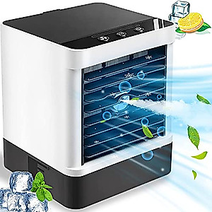 Portable Air Conditioner,desktop air conditioner,mini portable air conditioner,portable air conditioner fan,USB 3 Speeds small portable air conditioner for small room,Office,Home,Dorm (Golden)