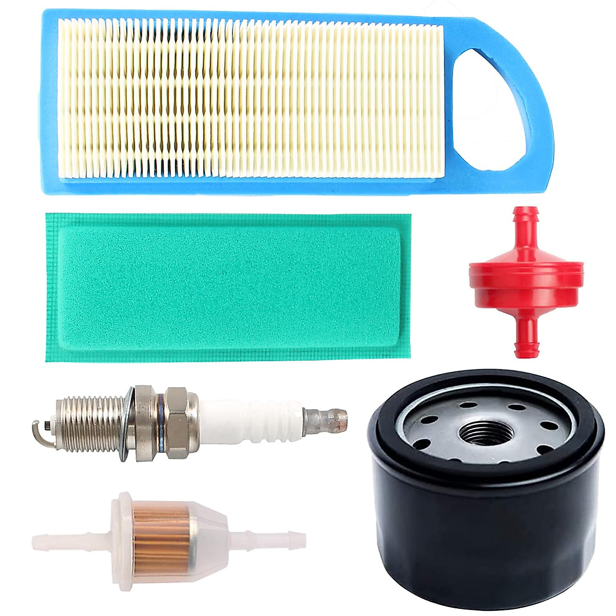 Air Filter Oil Filter Tune Up Kit for Troy-Bilt 13AN77KS011 13AN77KS066 13WN77KS011 13WN77KS211 13AO77TG766 Bronco Lawn Tractor 17AA5AAG766 Mower