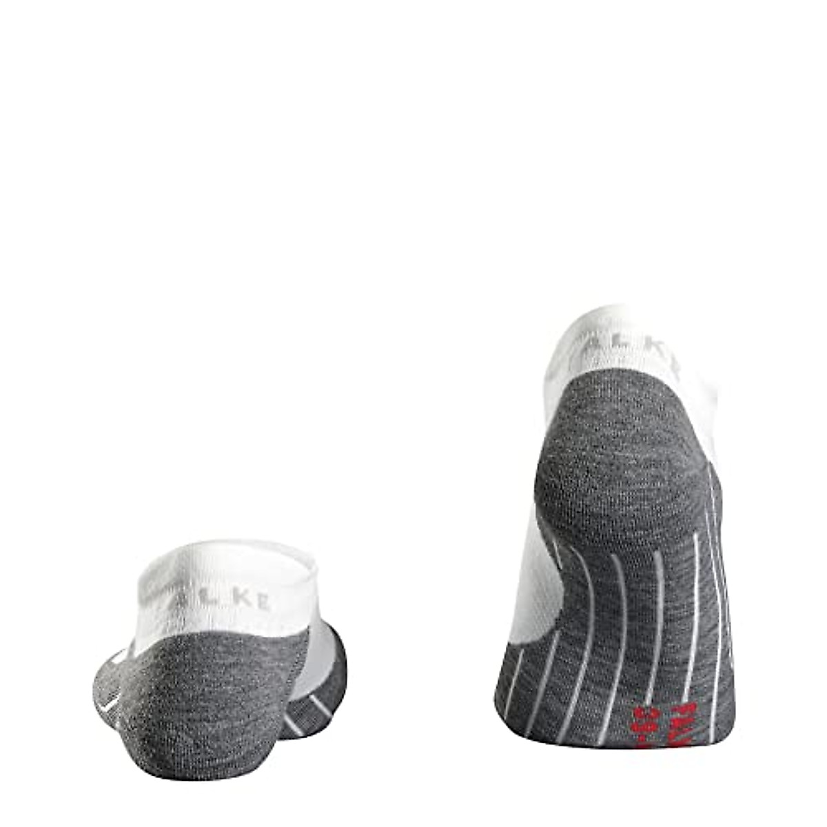 FALKE Men's RU4 Endurance Running Socks, Athletic No Shows, Medium Cushion, Breathable Quick Dry, Organic Cotton, White (White-Mix 2020), 9-10, 1 Pair