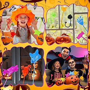 100PCS Halloween Sticky Hands Party Favors Treats Bags Toys for Kids,Bulk Halloween Toys for Halloween Goodie Bag Stuffers Basket stuffers Candy Bags Fillers Classroom Exchange Prizes