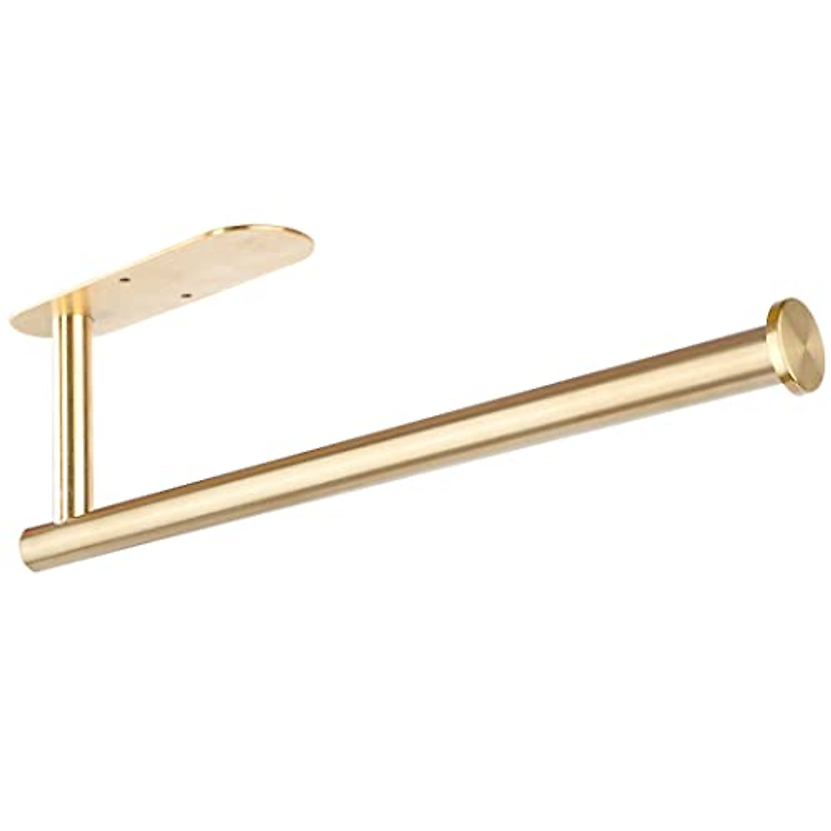 Gold Paper Towel Holder Under Cabinet Mount Wall Kitchen Countertop Paper Towel Rack with Adhesive and Screws, Stainless Steel Resistant Corrosion & Rust