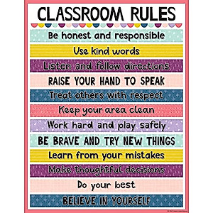 Teacher Created Resources Oh Happy Day Classroom Rules Chart, 17" x 22"