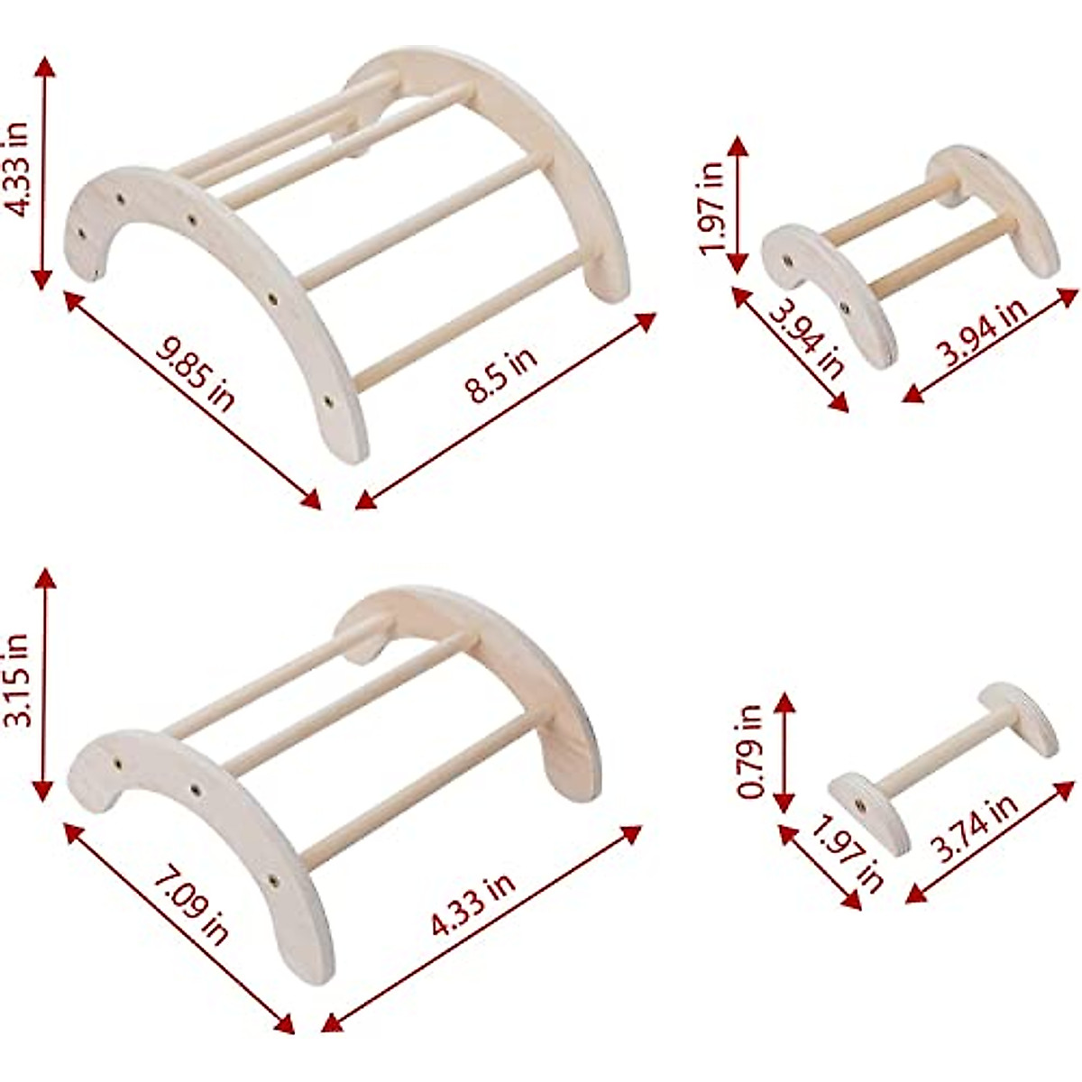 Chick Perch for Coop Brooder: Dorakitten 4Pcs Chicken Perch Stand Roosting Training, Chicken Coop Accessories Toys for Baby Birds Hens Parrots, Chicken Swing Toy Easy to Assemble and Clean