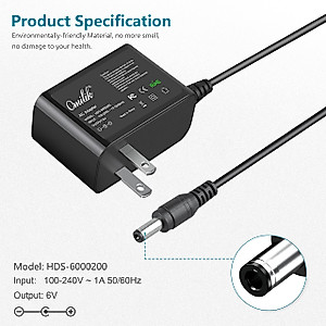 Omilik 6ft AC Adapter for ProForm Ellipticals Trainer Supp Fitness Crosstrainer 800 C830 395 Series & FX CSE LE RE ZE ZX ZR Series SpaceSaver Power Cord