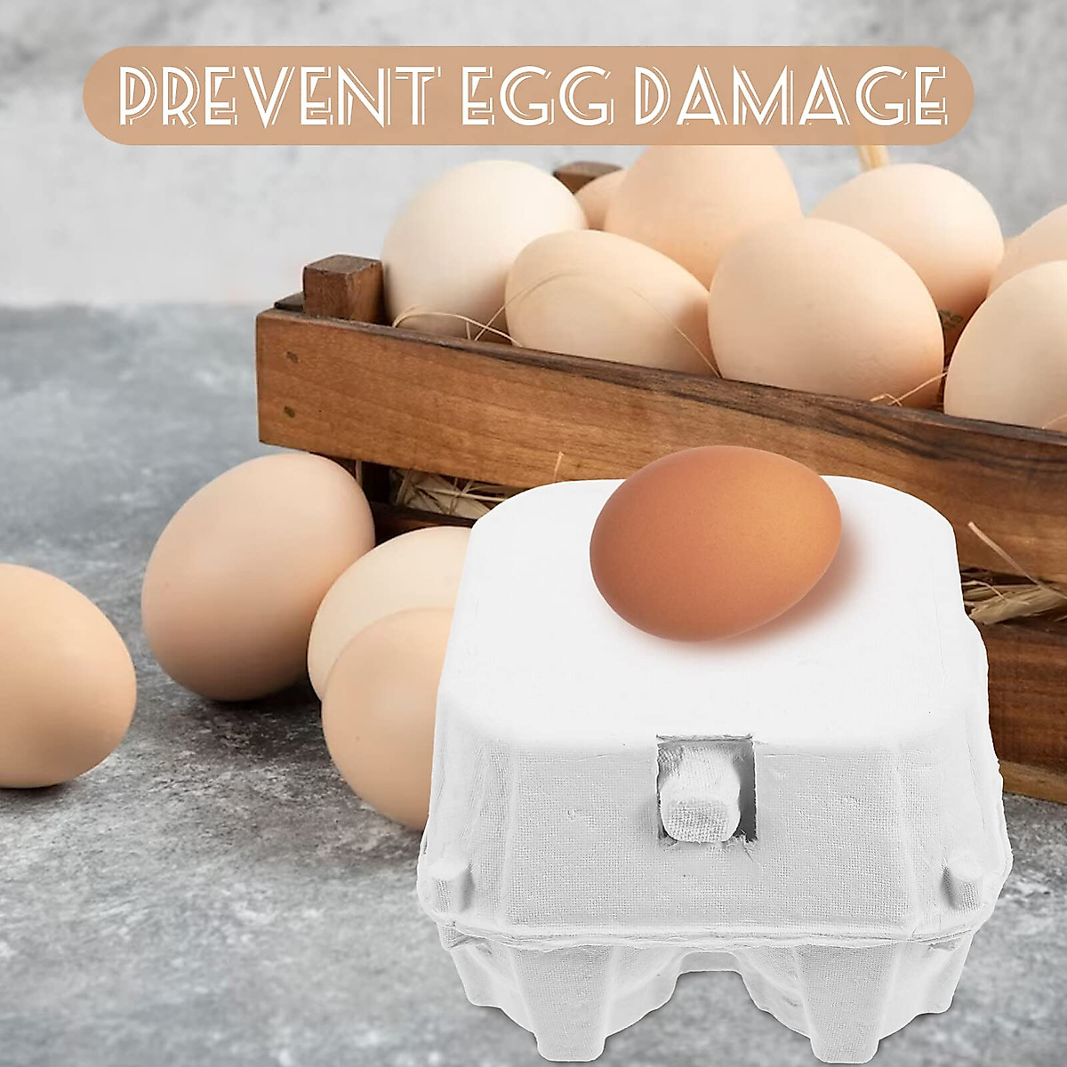 Egg Carton 50pcs Pulp Egg Tray Fridge Containers Empty Egg Cartons Egg Cartons Bulk Egg Box Half Dozen Egg Cartons