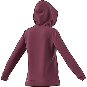 adidas Womens Essentials Full-Zip Hoodie Wild Pink/White/White Small