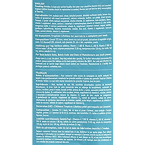 Hari Tropican Bird Food, Hagen Large Parrot Food with Peanuts & Sunflower Seeds, Cockatiels Granules, Lifetime Formula, 4 lb Bag