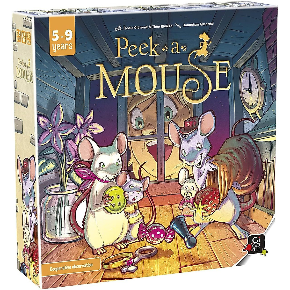 GIGAMIC Peek-A-Mouse | Cooperative Game for Kids and Families | Ages 5+ | 2 to 6 Players | 20 Minutes