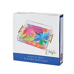 Enesco Izzy and Oliver EttaVee Jessi's Garden Decorative Coffee Table Serving Tray, 2 Inches, Multicolor