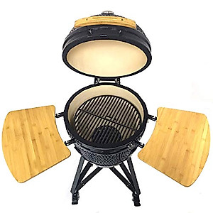 BBQSTAR 18-inch Round Matte Cast-Iron Grill Cooking Grate for Large Big Green Egg, Kamado Joe Classic Joe And Other 18-Inch Kamado Charcoal Grills