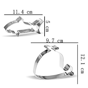 Large Sea Creatures Cookie Cutters - 8 Pieces - Stainless Steel