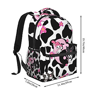 DIEZ My Bunny Melody And Kawaii Backpack Cartoon Large Backpacks Daypack Cute Backpacks For Women Anime Characters With Keychain