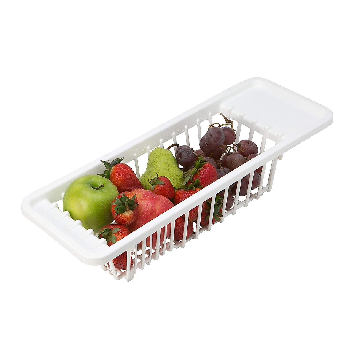 Kitchen Details Sink Dish Rack | Dimensions: 17.9"x 6.3"x 3.9" | Kitchen Accessories | Holds Dinnerware | Drinkware | Utensils to Drain | Frees up Counter Space | Grey or White
