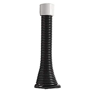 10 Pack - Designers Impressions Matte Black Spring Door Stop w/Rubber Bumper : 0116