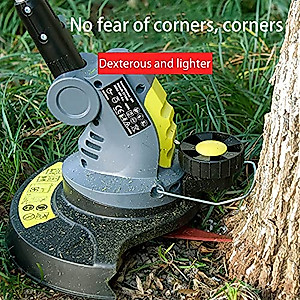 YRCWZF 20V 8000rpm Cordless Grass Trimmer and Edger, Lawn Strimmer with Telescopic Handle/Adjustable Head for Garden Weeding and Maintenance