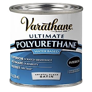 Varathane 200261H Water-Based Ultimate Polyurethane, Half Pint, Satin Finish
