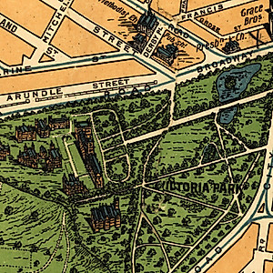 Antiguos Maps - Robinson's Aeroplane Map of Sydney Australia - Measures 24 in x 36 in (610 mm x 915 mm)