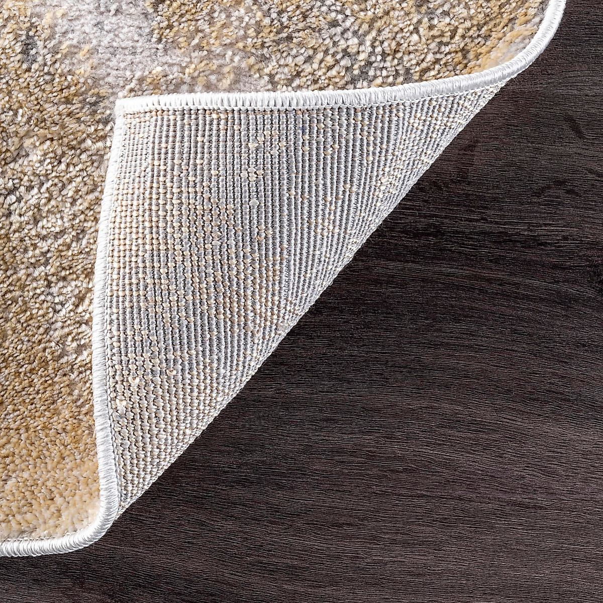 nuLOOM Cyn Contemporary Abstract Area Rug, Oval 4x6, Gold