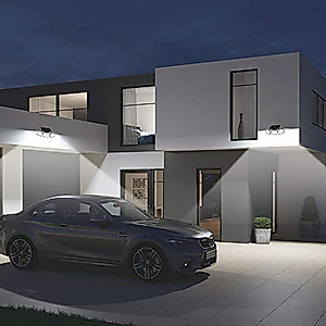 4PACK Solar Security Light Outdoor Solar Motion Sensor Light 500Lumen 74LED Solar Powered Security Flood Lighting with 3 Heads Wide Angle Illumination IP65 Waterproof for Outdoor Porch Yard Garage