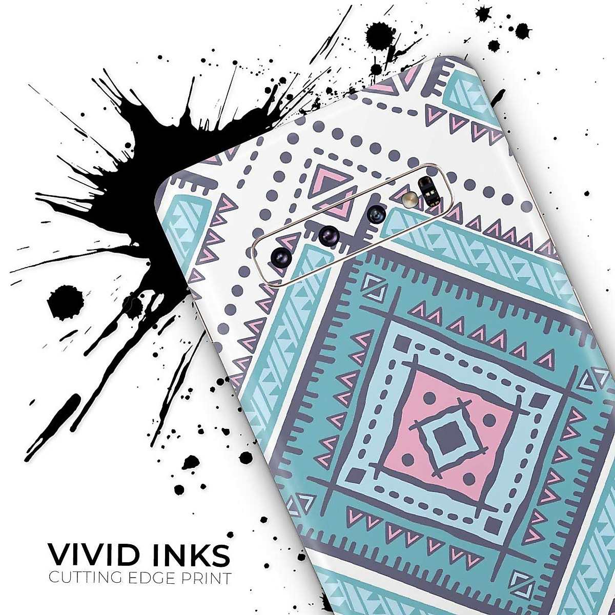DesignSkinz Tribal Vector Ethnic Pattern v3 Protective Vinyl Decal Wrap Skin Cover Compatible with The Samsung Galaxy S20 (Screen Trim & Back Glass Skin)
