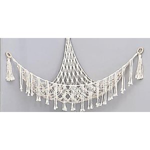 Losarin Stuffed Animal Toy Hammock Hanging,Boho Toy Hammock Organizer for Stuffed Animals Storage,Corner Toy Net Holder for Bedroom Playroom Nursery Décor