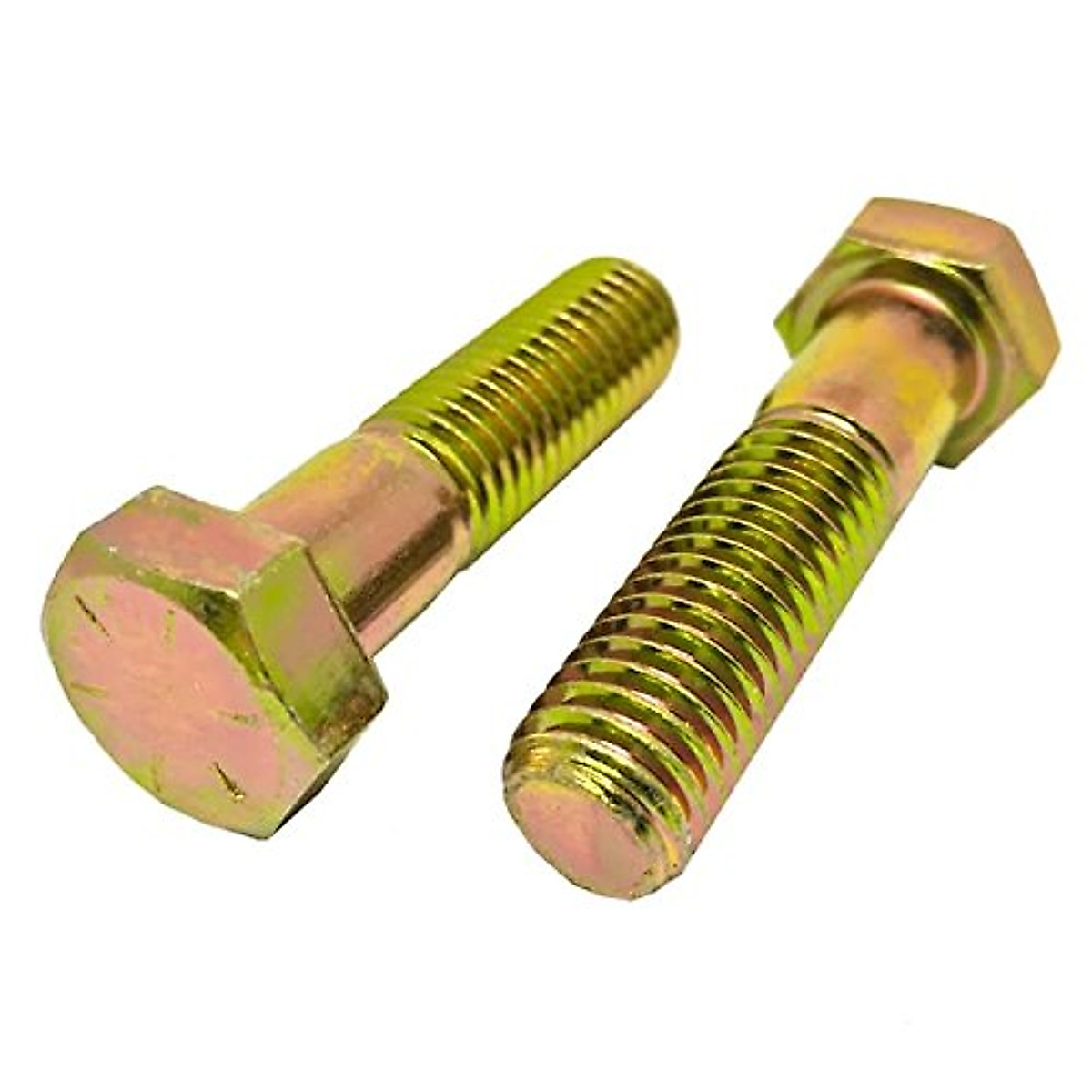 Newport Fasteners 9/16 inch x 2-1/2 inch Hex Cap Screw Grade 8 Zinc Yellow Plated Steel (Quantity: 25 pcs) 9/16-18 x 2 1/2 Hex Bolt/Fine Thread/Partially Threaded 1.375 inches of Thread