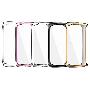 Screen Protector Case Compatible with Fitbit Luxe Smartwatch Accessories TenCloud Covers Scratched Resistant Full Protective Cover for Luxe (5Colors)