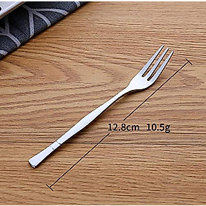 Crab Stainless Steel Forks,Escargot Forks 3 Prong Tasting Appetizer Forks Portable Cocktail Salad Fruit Forks for Party Travel,Set of 12, 5 Inches (12 Pcs)