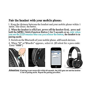 Bluedio HT Turbine Wireless Bluetooth 4.1 Stereo Headphones, Black