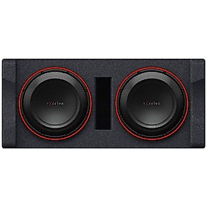 Kenwood Excelon P-XW1221DHP 2-ohm Ported Enclosure with Two 12" Subwoofers | Dual 12" Preloaded High Power Subwoofer Enclosure