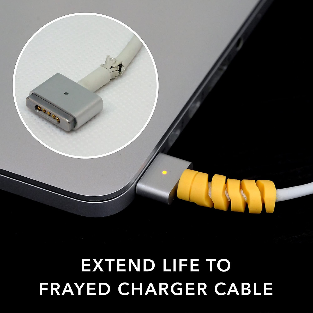 Artefact Cable Protector (4-Pack) - Charger Protectors - Cord Protector - Cord Saver Compatible for iPhone, iPad, MacBook