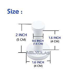 NELXULAS Classic White Stainless Steel Single Super Heavy Duty Wall Mount Hook, Coat Hanger, Bath Towel Hooks (2", 4 PCS)