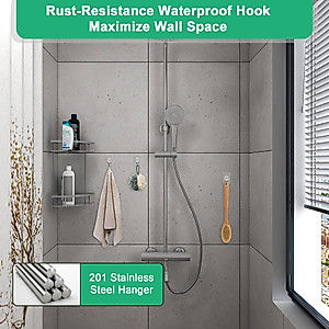 Tooackl 20pcs Adhesive Hooks 13lb(Max) Heavy Duty Sticky Hooks for Hanging Wall Hangers Without Nails 180° Rotating Seamless Stick on Wall Hooks Bathroom Kitchen Office Outdoors.