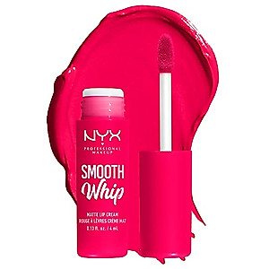 NYX PROFESSIONAL MAKEUP Smooth Whip Matte Lip Cream, Long Lasting, Moisturizing, Vegan Liquid Lipstick - Pillow Fight (Hot Fuschia)