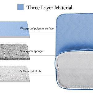 Simpolor Laptop Sleeve,Pearl Cotton Skinny Laptop Case for Slim 13.3 inch Laptop Tablet iPad Tab,Anti-Scratch 13'' Laptop Case Cover with with Small Pouch, Super Soft Laptop Sleeve, Pearl Blue