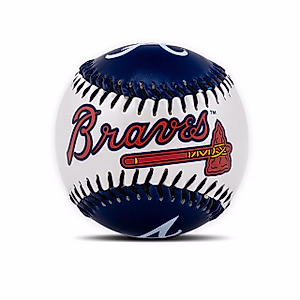 Franklin Sports Atlanta Braves MLB Team Baseball - MLB Team Logo Soft Baseballs - Toy Baseball for Kids - Great Decoration for Desks and Office