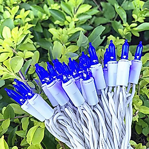 JinBest Blue LED String Lights | Always On 50ft Outdoor Decor