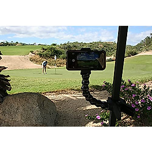 Golf Gadgets® - Swing Recording System | Large Device Holder (PHABLET) with Jaws Clamp & Gooseneck Mount. Compatible Large Devices Like iPhone 6/7 Plus, Samsung Galaxy Note, etc.