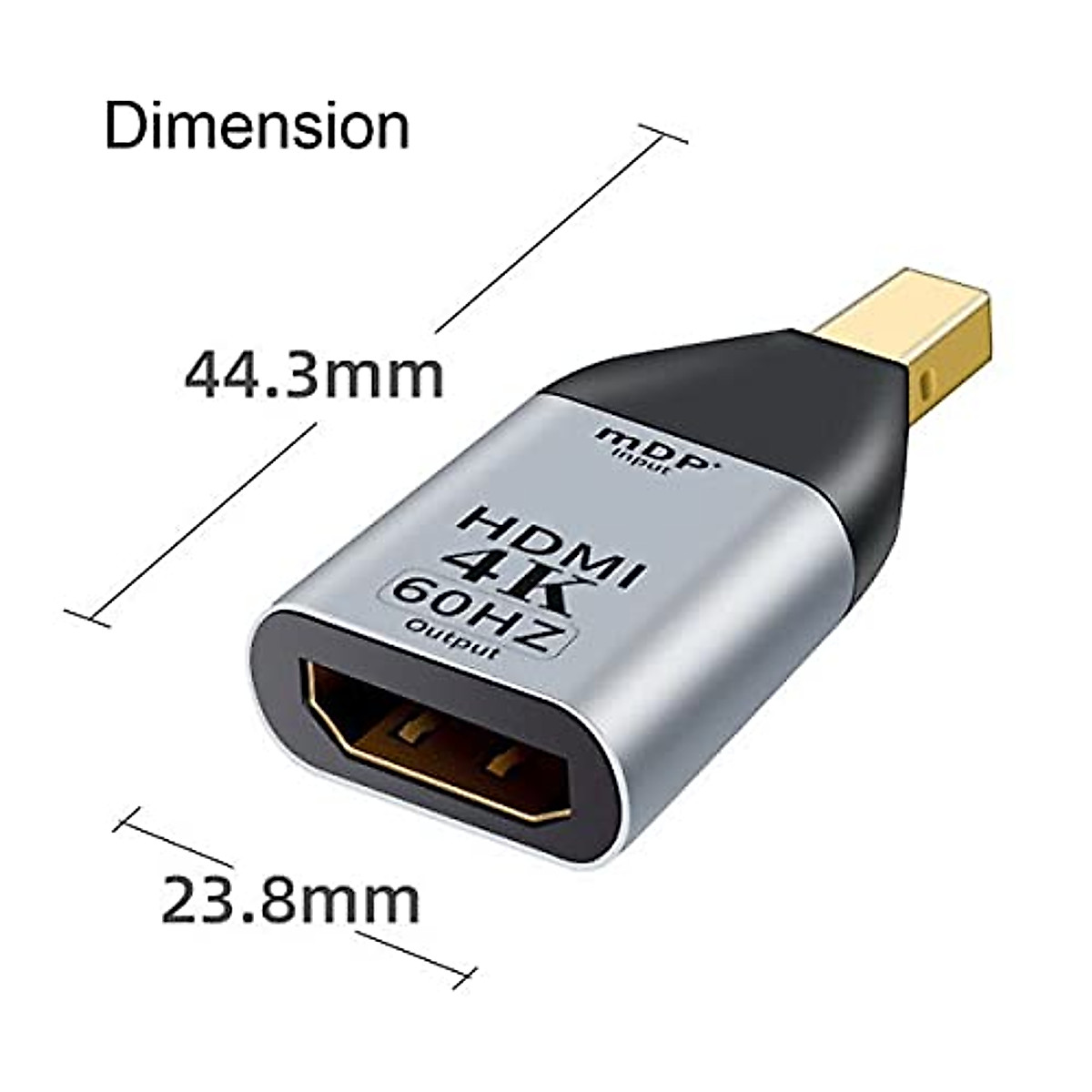cablecc Mini DisplayPort DP Source to HDMI Sink Displays 4K@60hz Ultra HD Converter Adapter for Laptop Mac