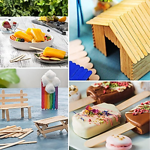 Perfect Stix - PS-114st-1,000 4.5" Craft Sticks/ Ice Cream Sticks/ Natural Wood - Box of 1,000ct