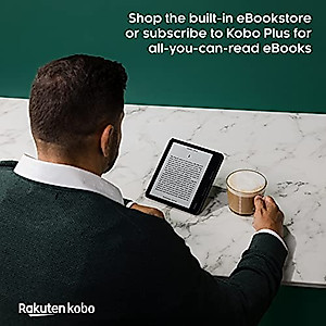 Kobo Sage | eReader with PowerCover & Stylus Bundle | 8” HD Glare Free Touchscreen | Waterproof | Blue Light Reduction | Bluetooth | WiFi | 32GB of Storage