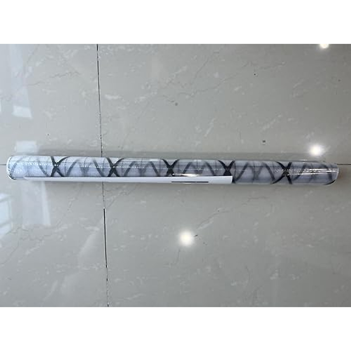 FEOMOS Window Privacy Film, Frosted Glass Window Film, Static Cling Window Tint for Home Décor & Anti UV, Black Lattice Sun Blocking Window Covering 17.3x78.7 inches