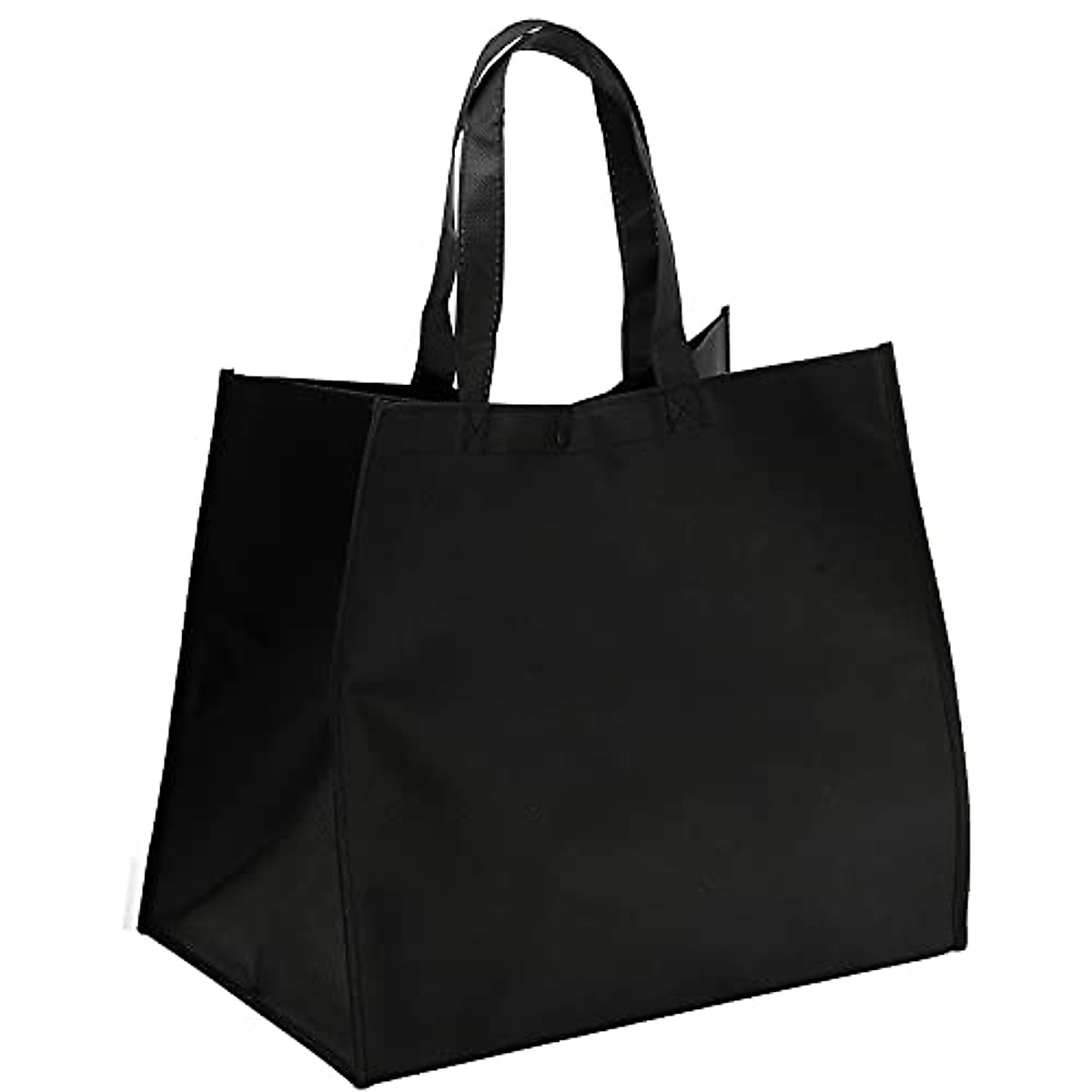 Tosnail 15 Pack Large Foldable Reusable Grocery Tote Bags Shopping Bags - Black